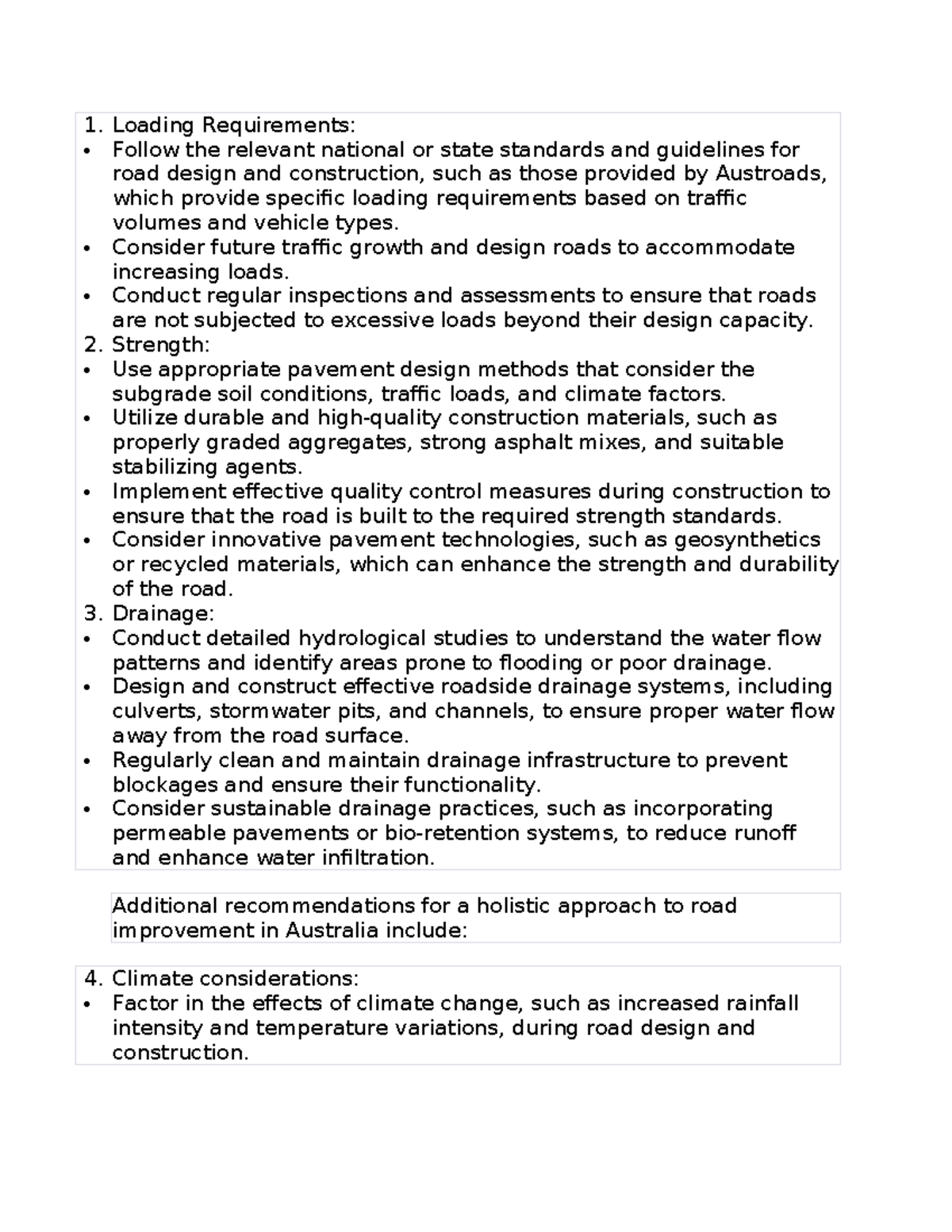 Loading Requirements - 1. Loading Requirements: Follow the relevant ...