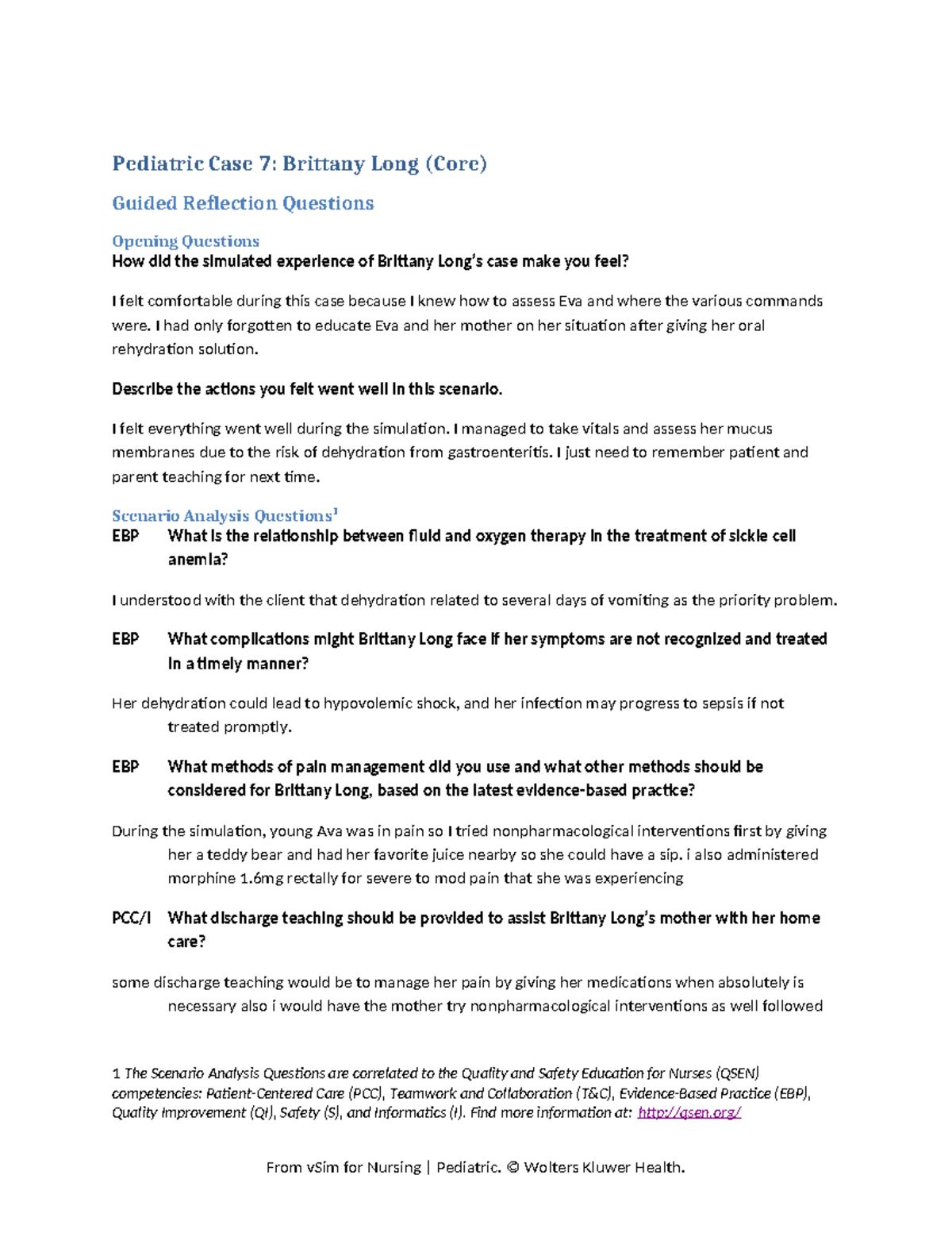 Brittany Long debrief - Pediatric Case 7: Brittany Long (Core) Guided ...