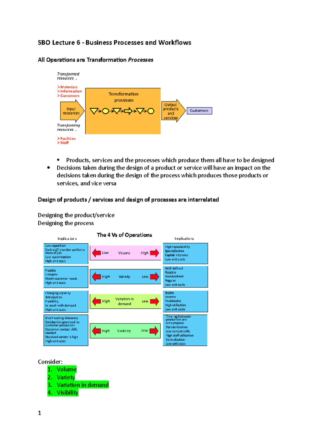SBO Business Processes and Workflows - SBO Lecture 6 - Business ...