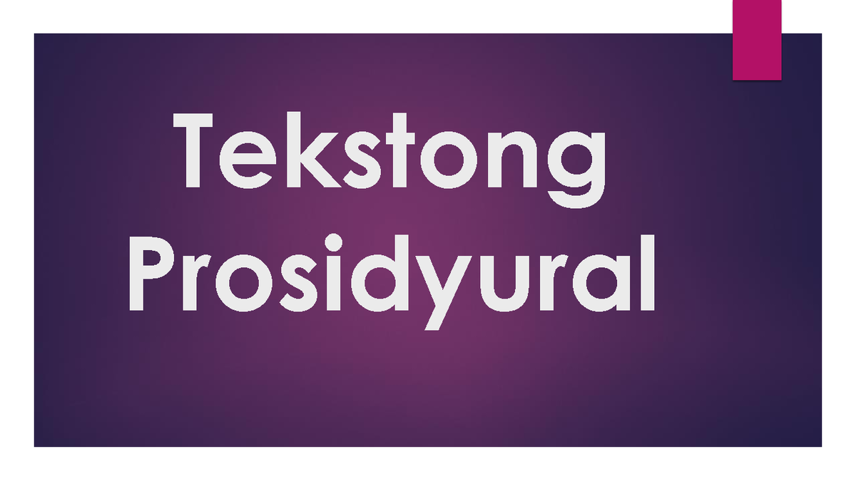 Tekstong Prosidyural Aralin 4 1 - Tekstong Prosidyural Ano nga ba ang ...