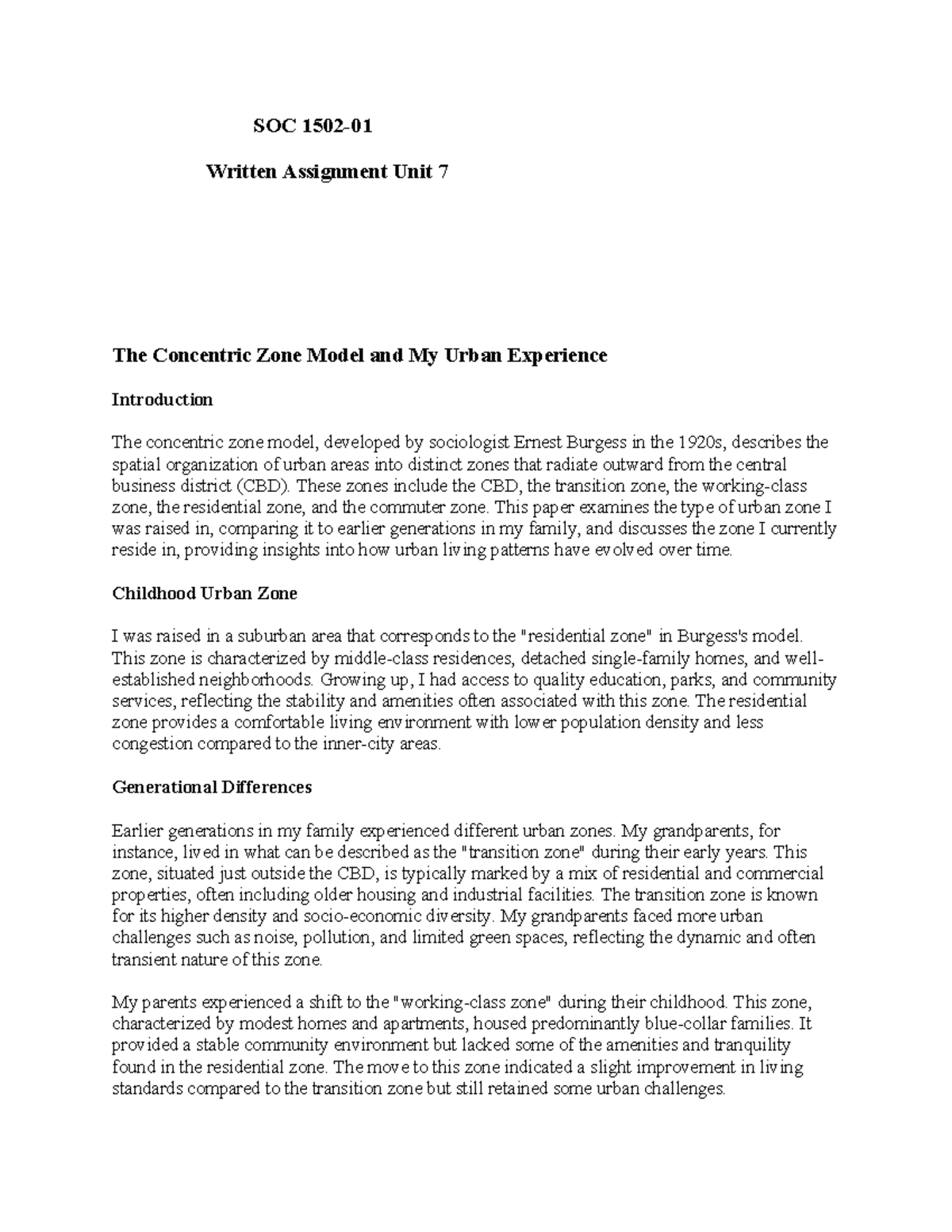 SOC 1502 WA unit 7 - Written Assignment - SOC 1502- Written Assignment ...