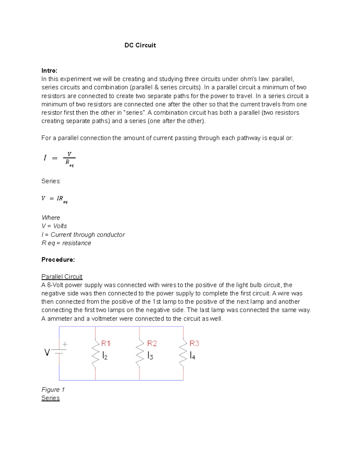 Physics%20Lab%202 - Lab 2 - DC Circuit Intro: In this experiment we ...