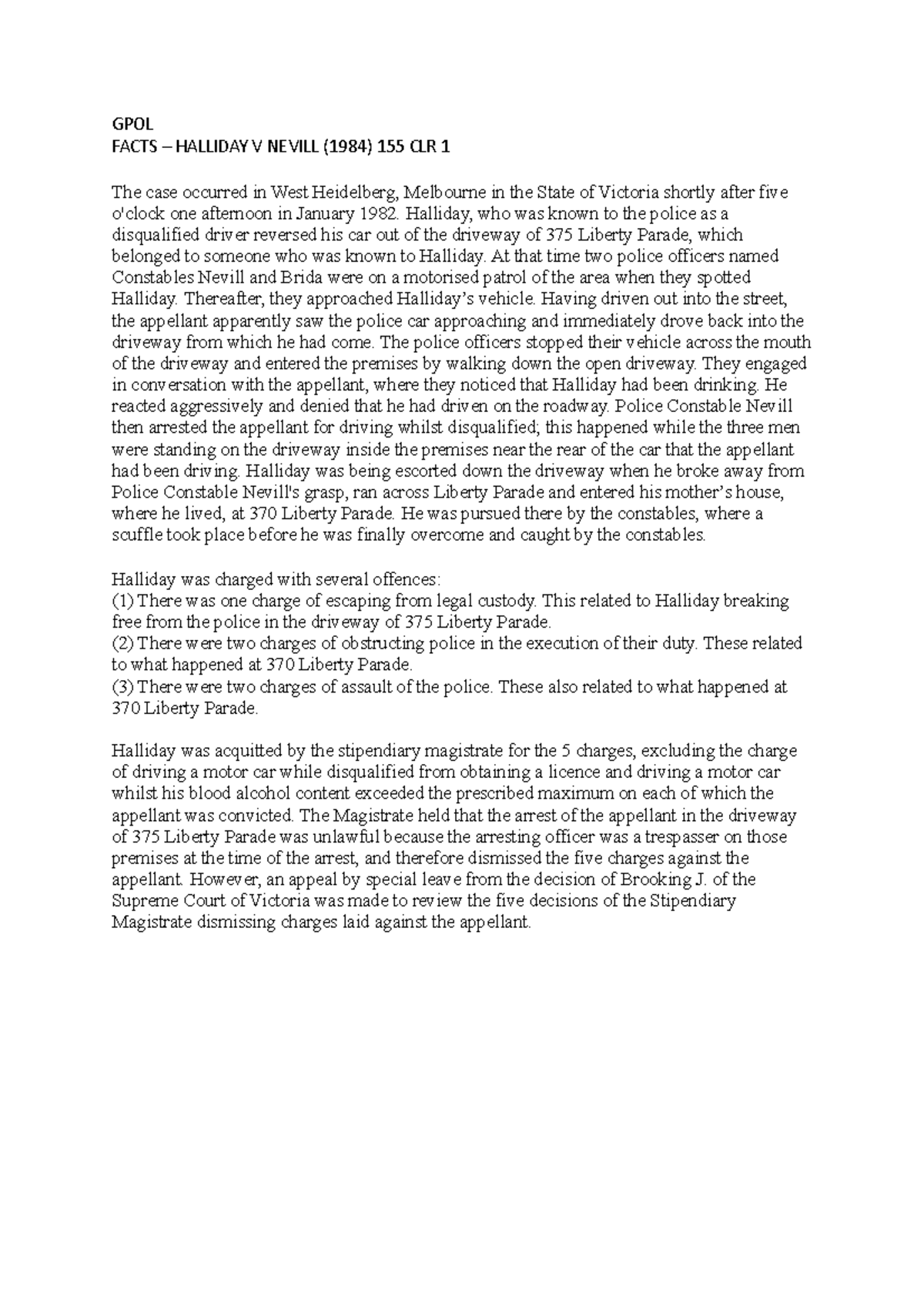 Gpol - brief facts - tutorial work tutorial work refer tutorial work ...