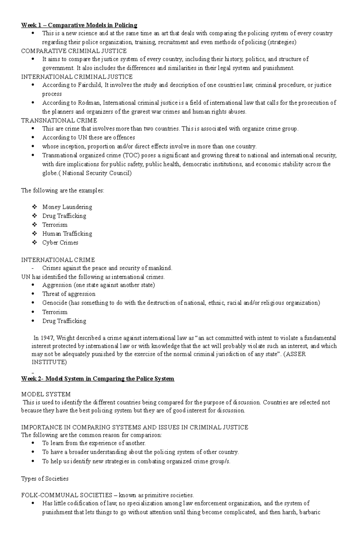 LEA-2- Notes - MODULE/REVIEWERS - Week 1 – Comparative Models in ...