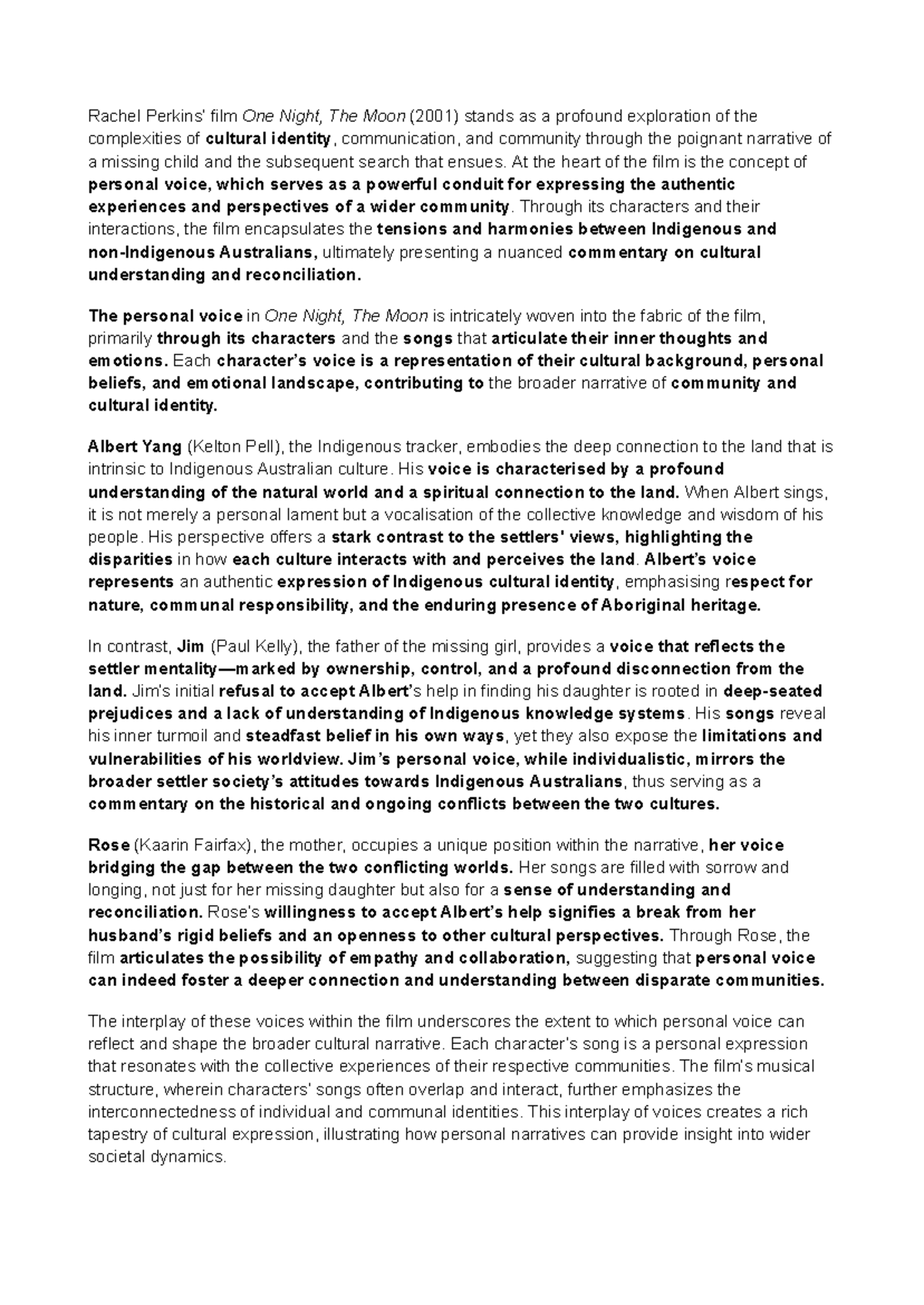 One Night The Moon - At the heart of the film is the concept of ...