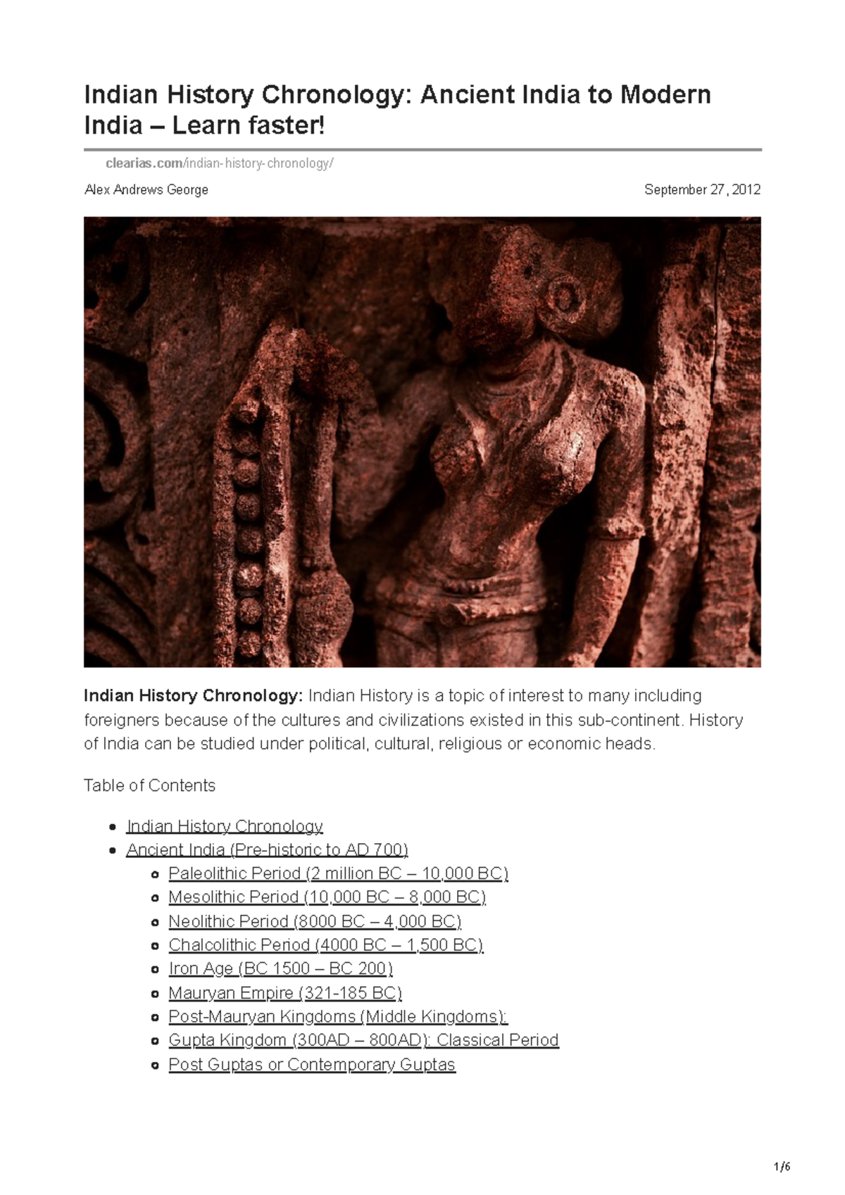 Clearias.com-Indian History Chronology Ancient India to Modern India ...