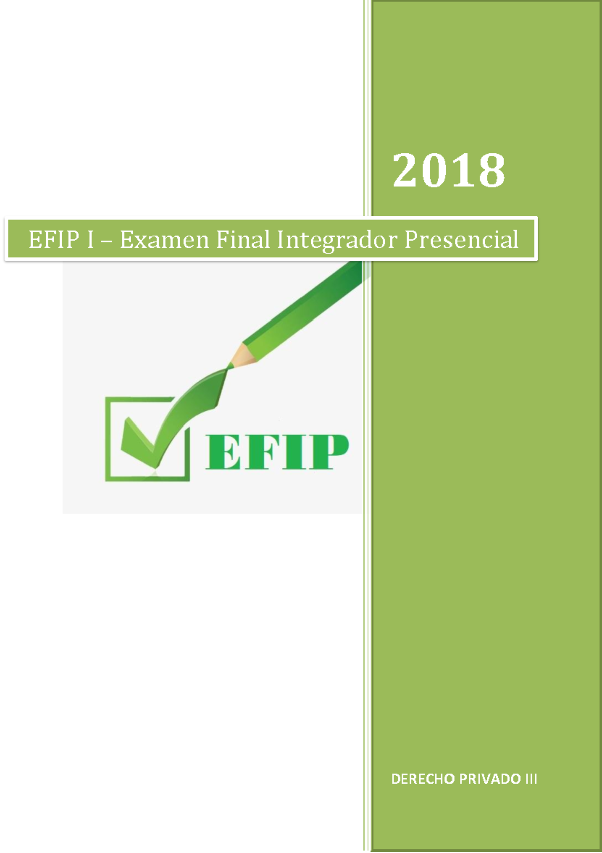 Derecho Privado III - 2018 - Warning: TT: undefined function: 32 2018 DERECHO PRIVADO III EFIP I ...