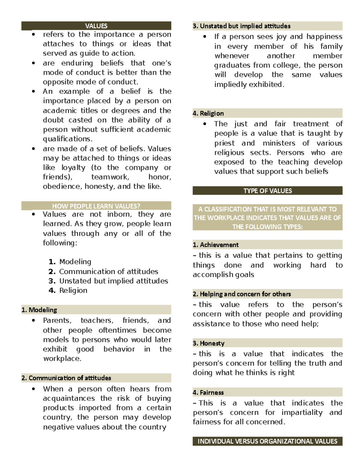 Values - This is useful and great for those people who are studying in ...