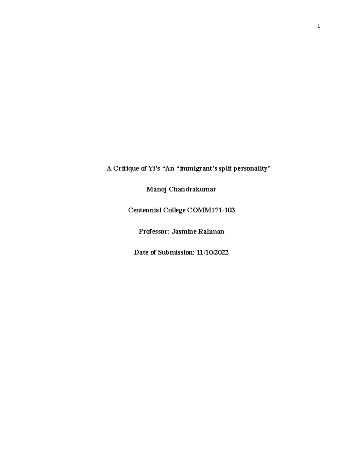 Critique Essay Final Assignment A Critique Of Yi s An immigrant s critique-essay-final-assignment-a-critique-of-yi-s-an-immigrant-s