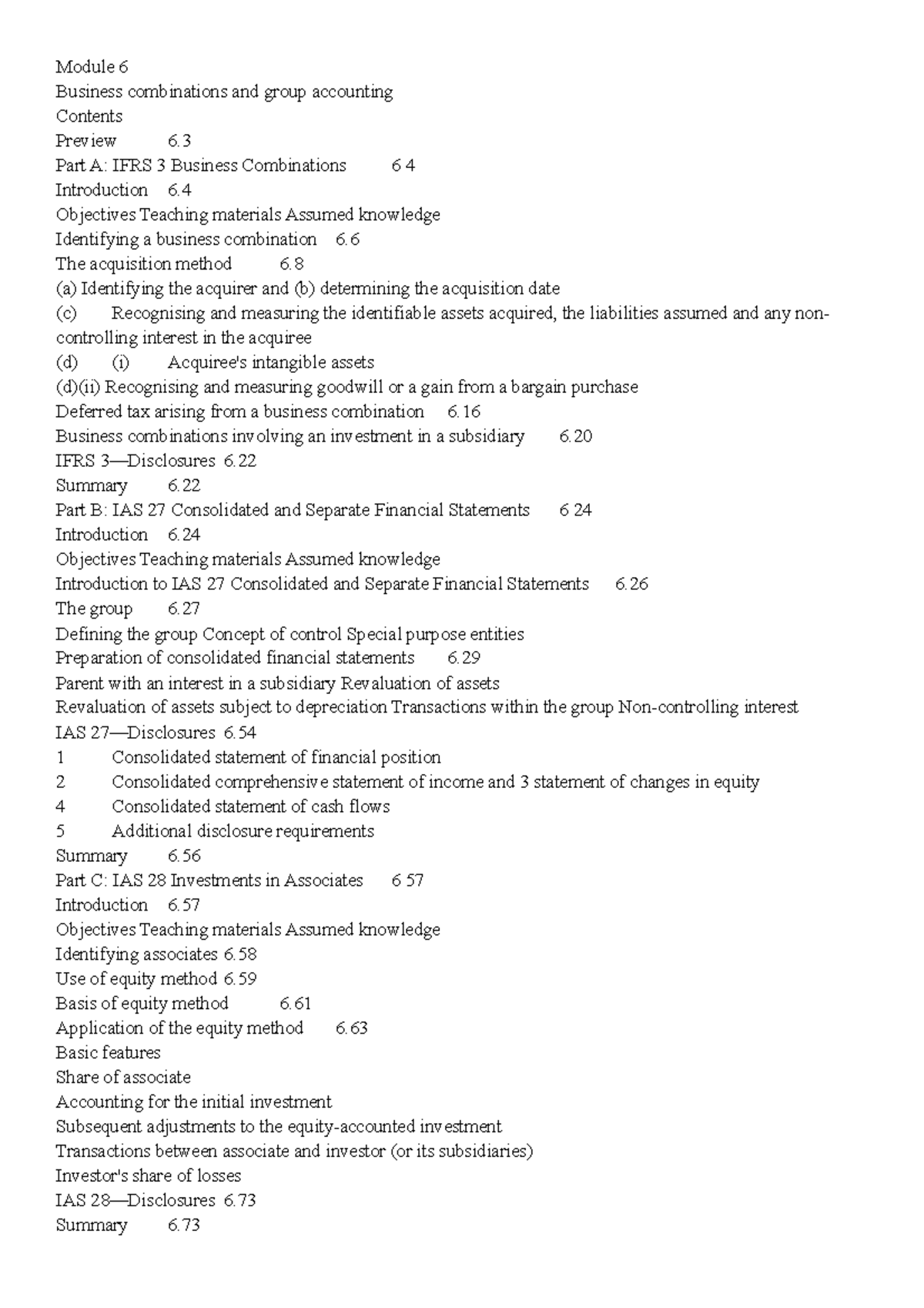 Business Combination And Group Accounting - Module 6 Business ...