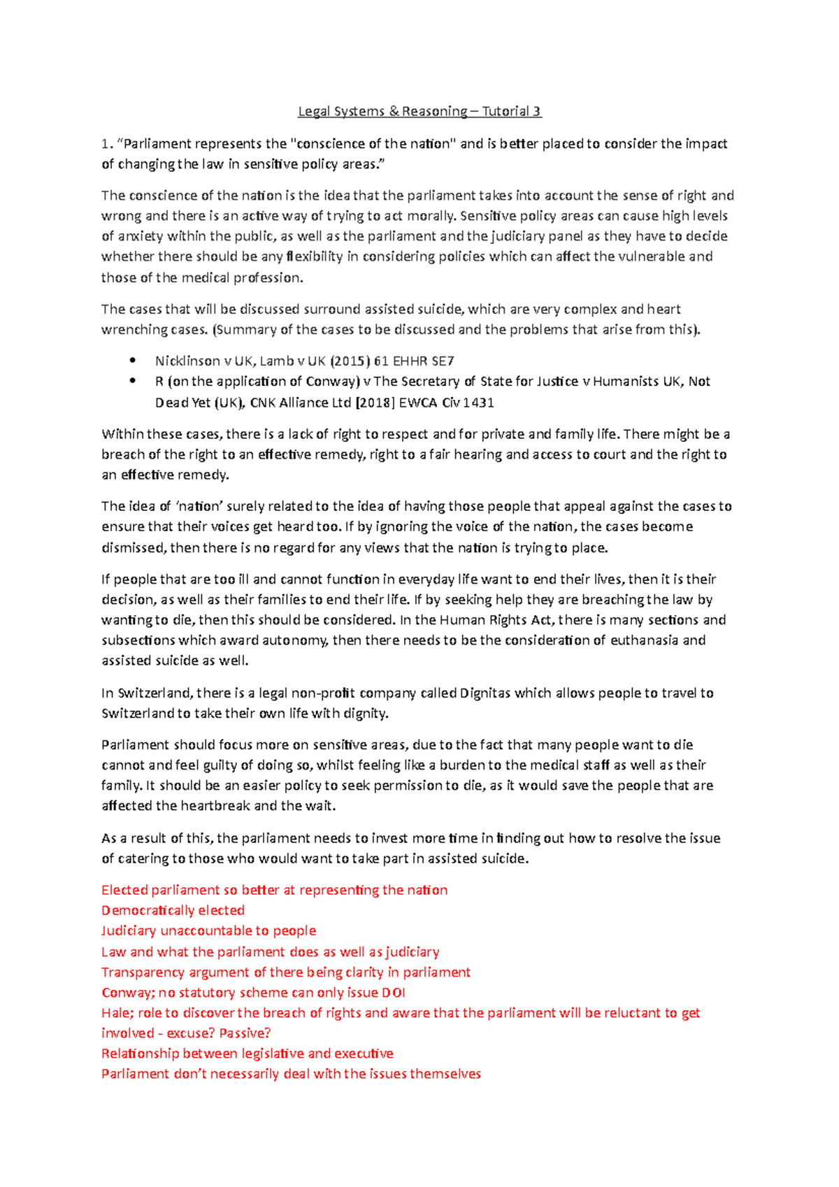 Tutorial 3 Activity - Legal Systems & Reasoning – Tutorial 3 ...