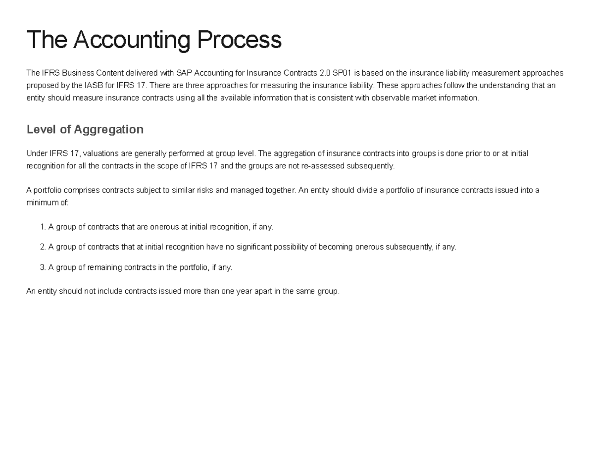 SAP - The Accounting Process - The Accounting Process The IFRS Business ...