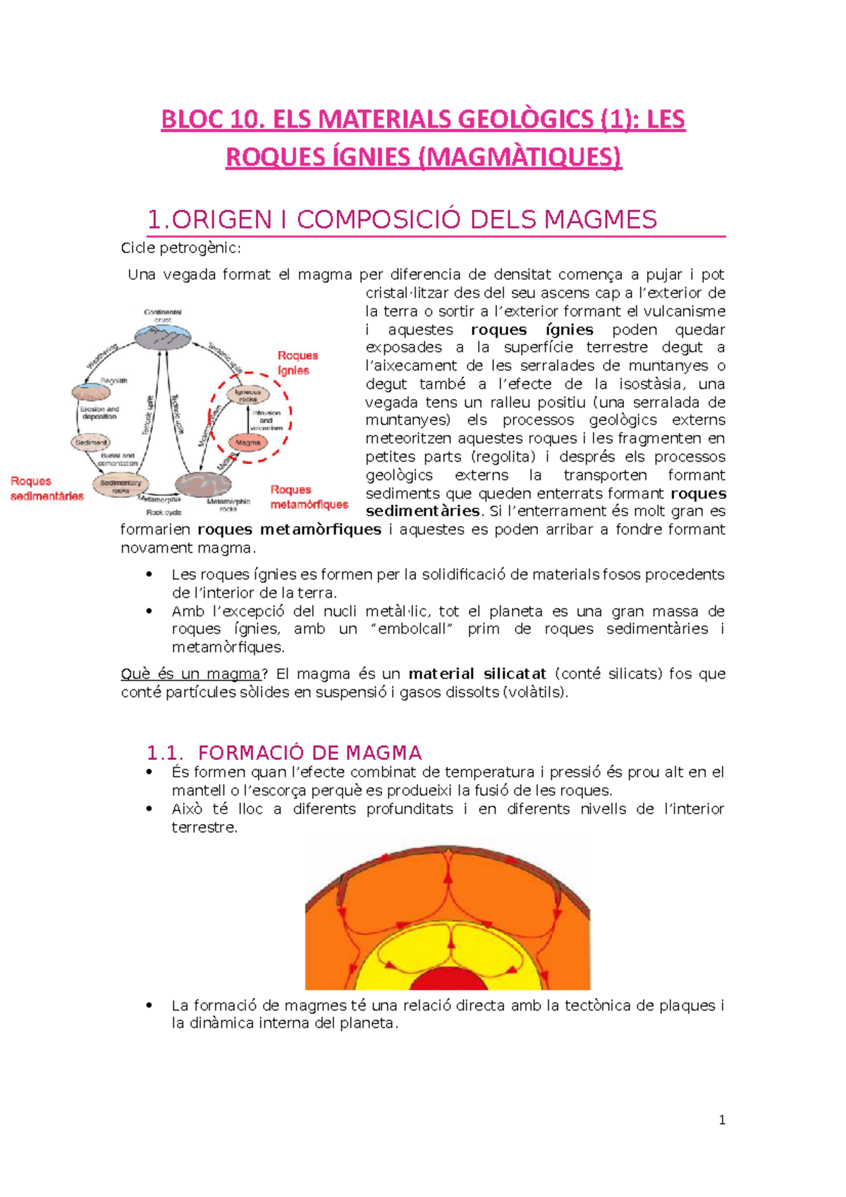 Bloc 10. els materials geologics; les roques ígnies (magmàtiques ...