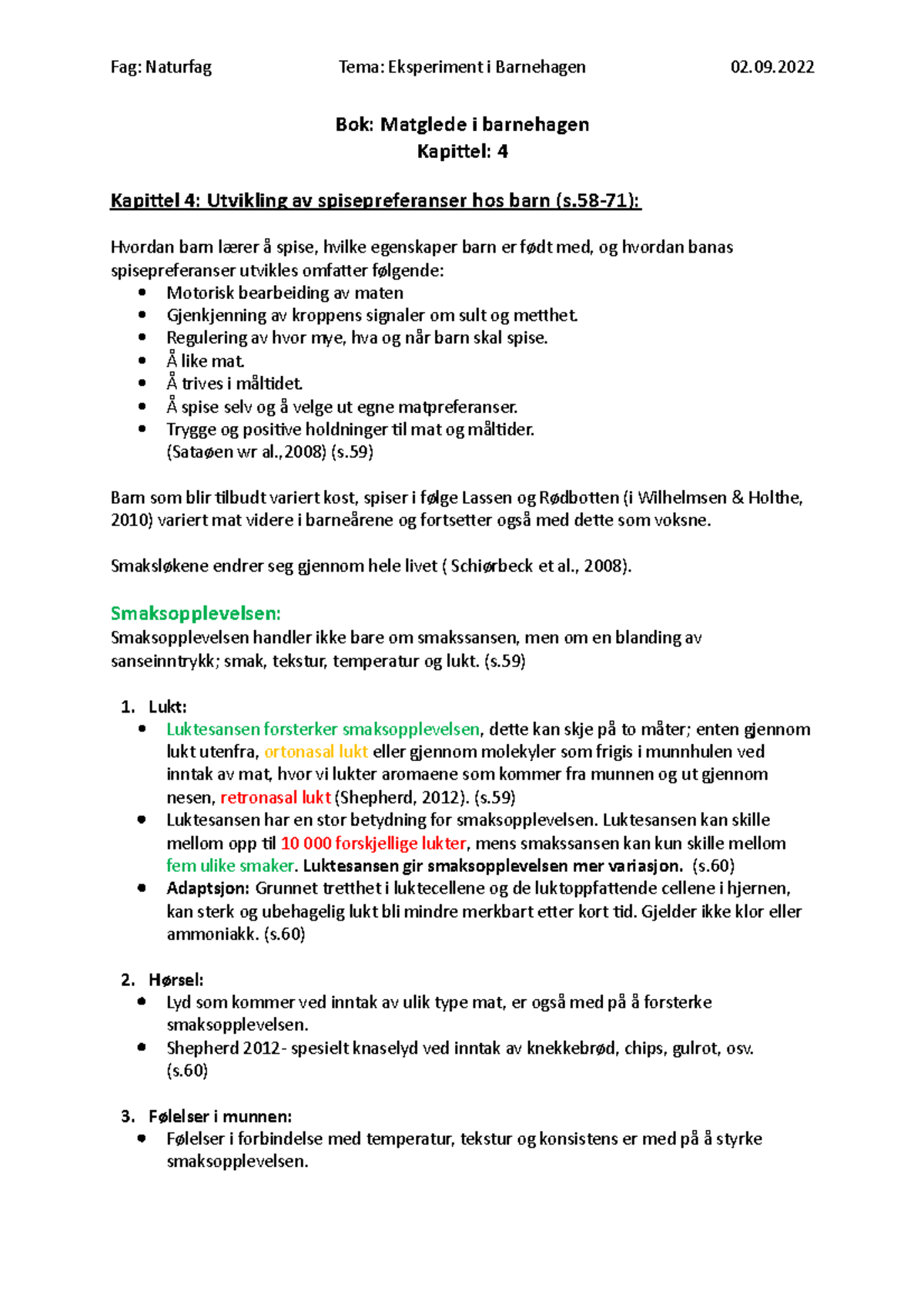 Matglede i barnehagen Kapittel- 4 - Bok: Matglede i barnehagen Kapittel: 4 Kapittel 4: Utvikling ...