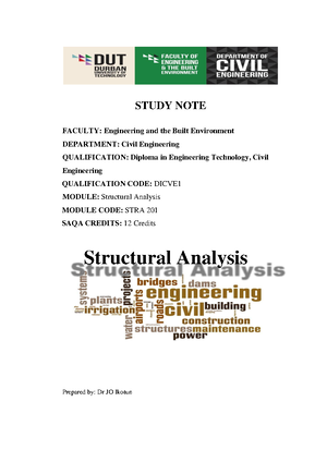 Student two pin arch - Practical for two pinned arch - STRA201 - DUT ...