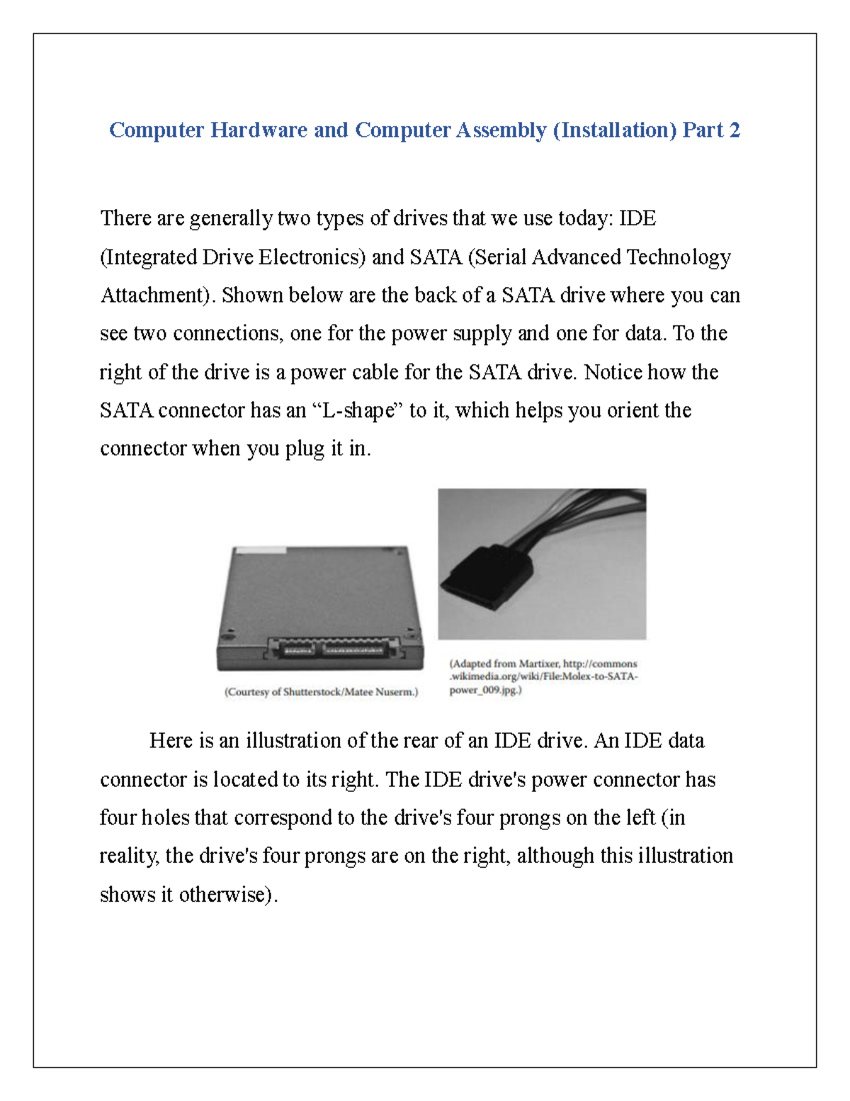 Computer Hardware and Computer Assembly (Installation) Part 2 - Shown ...