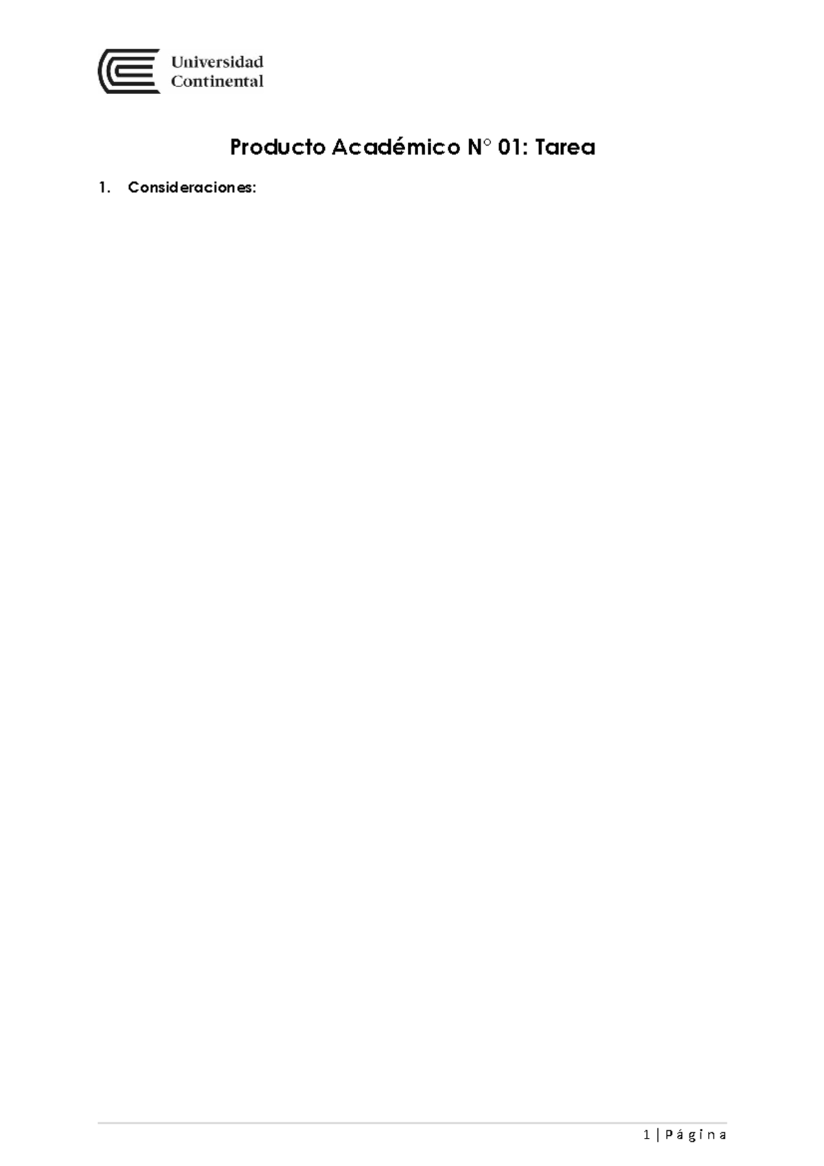 PA 01 Fundamentos Programacion - Producto Académico N° 01: Tarea Consideraciones: 1 | P á g i n ...