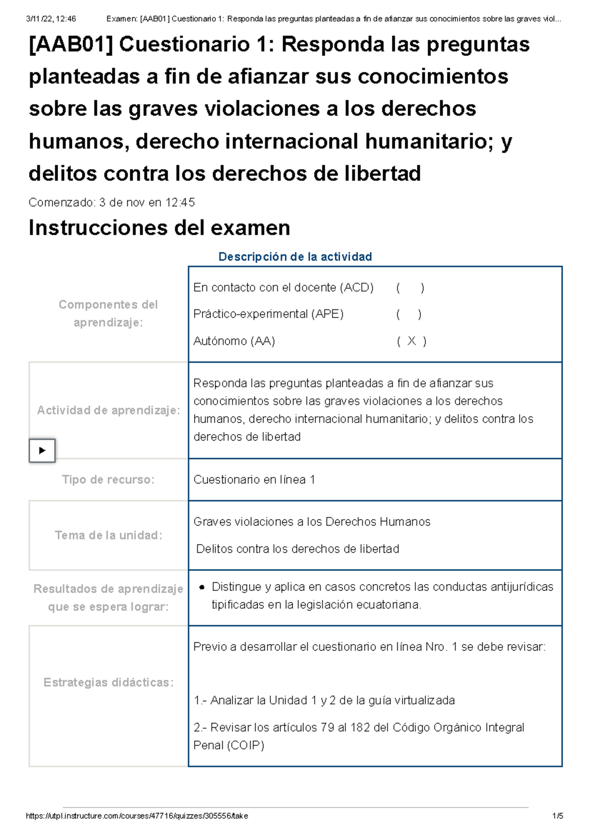 Jrexam~1 - [AAB01] Cuestionario 1: Responda las preguntas planteadas a ...