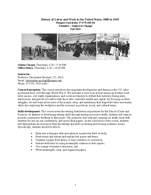 Labor Union Unit 5 - 37:575:202 - Studocu