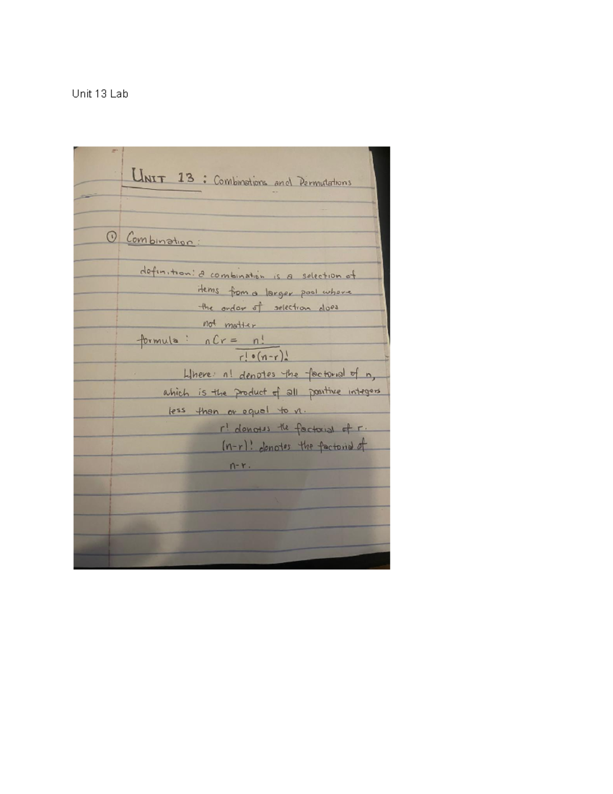 Unit 13 Lab UC Scout Geometry 10 - Unit 13 Lab Combination Permutation ...