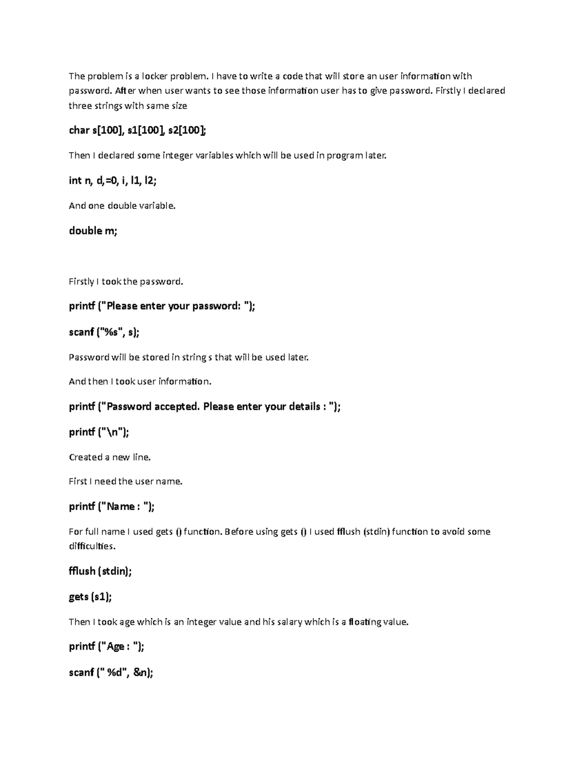 2(1)-C - program - The problem is a locker problem. I have to write a ...
