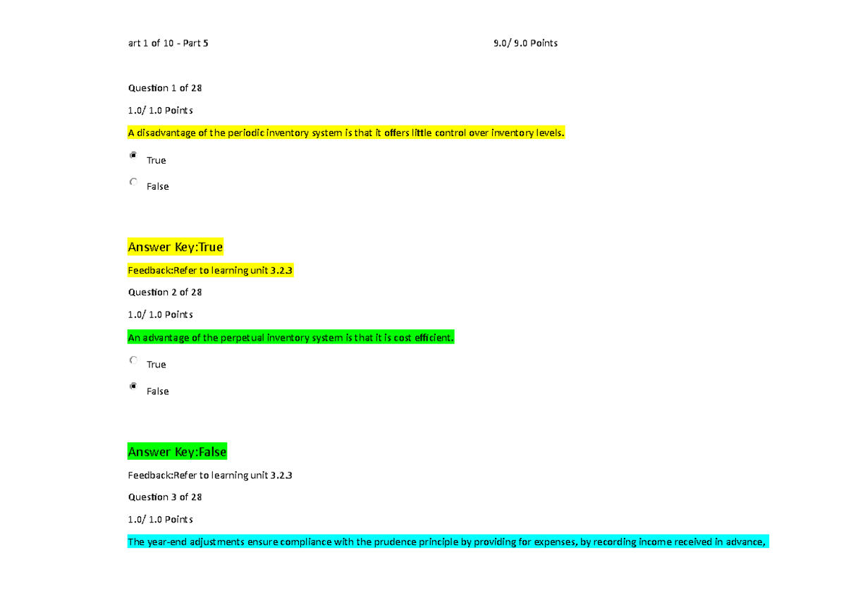 Assignment 4 - Questions and Answers. - art 1 of 10 - Part 5 9/ 9 ...