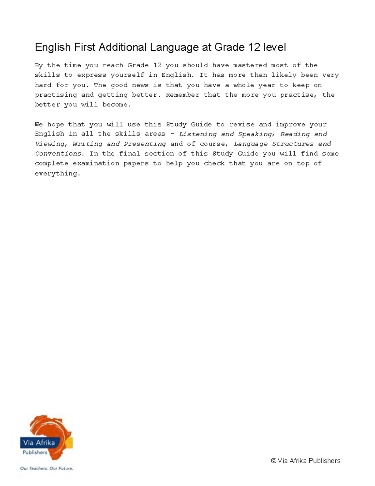 English FAL Gr12 SG - Best FAL notes - English First Additional ...