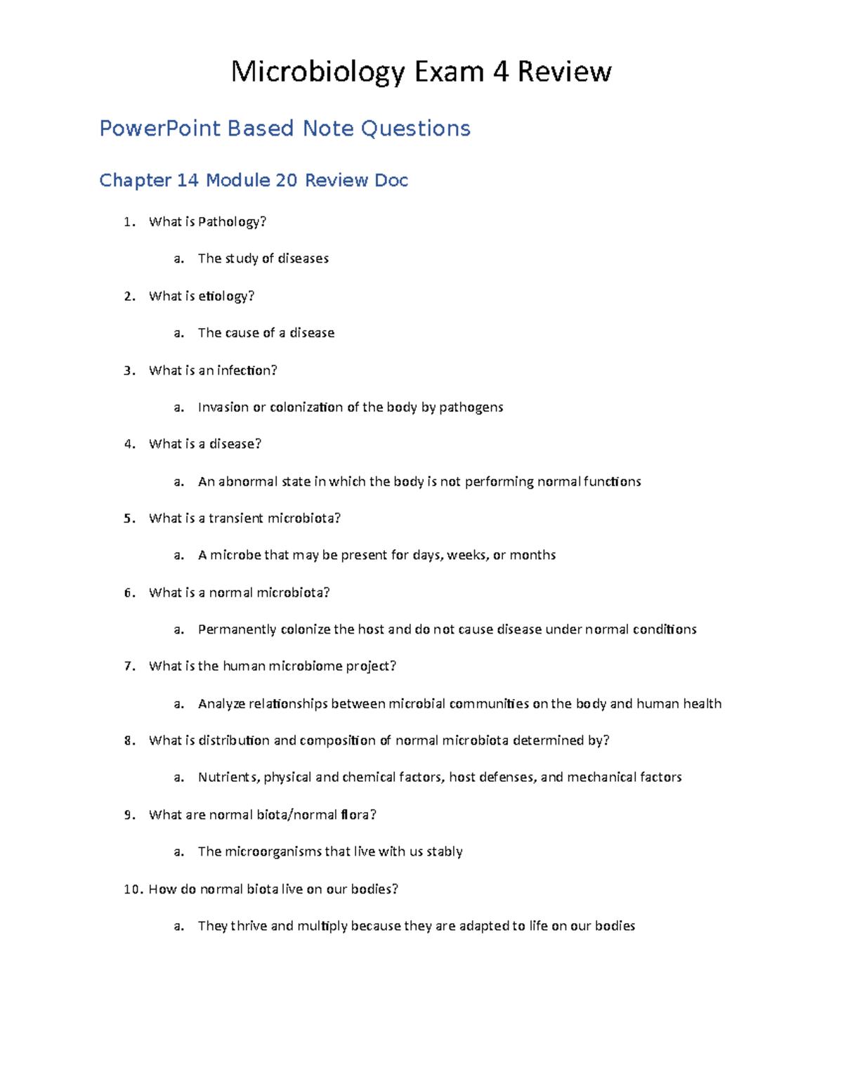 Final Exam (Exam 4) Review with Note and PAST Quiz Questions 3 ...