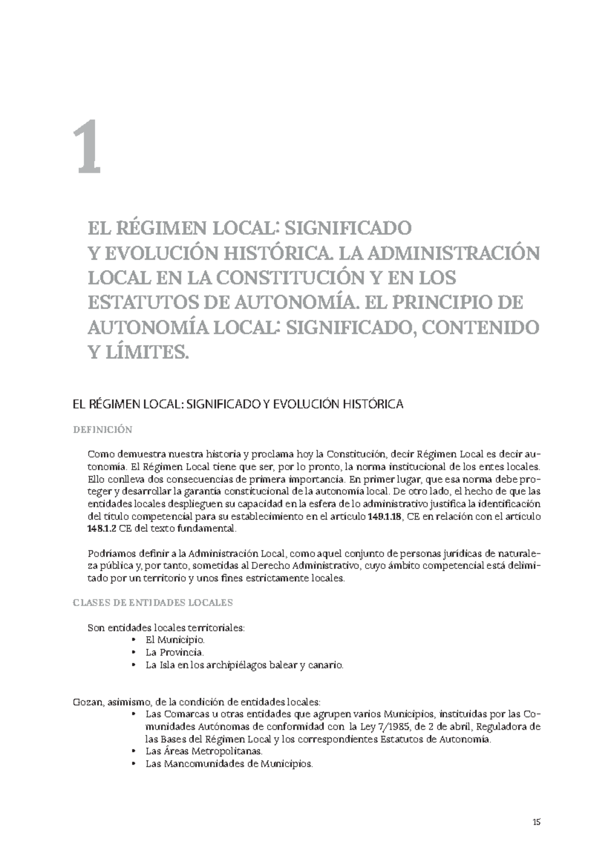 Parte especial - Tema 1 - regimen administrativo - 1 PARTE ESPECIAL EL ...