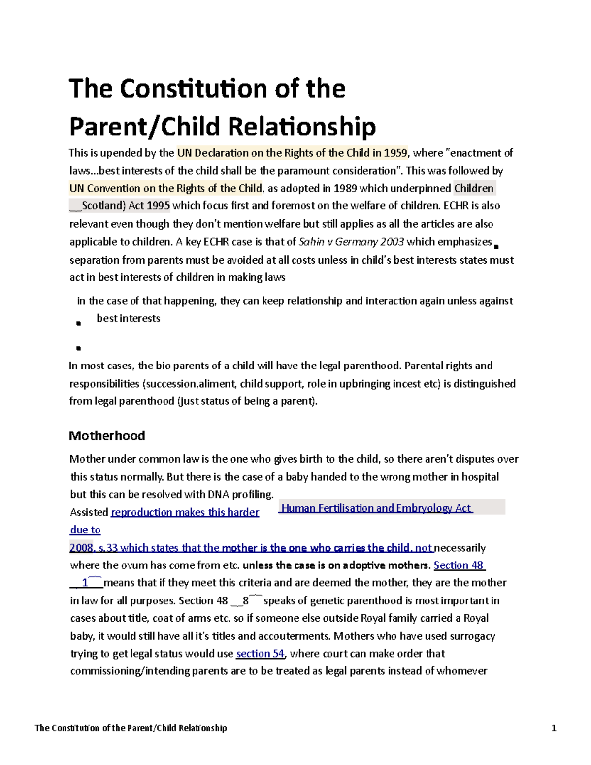 The Constitution of the Parent Child Relationship - The Constitution of ...