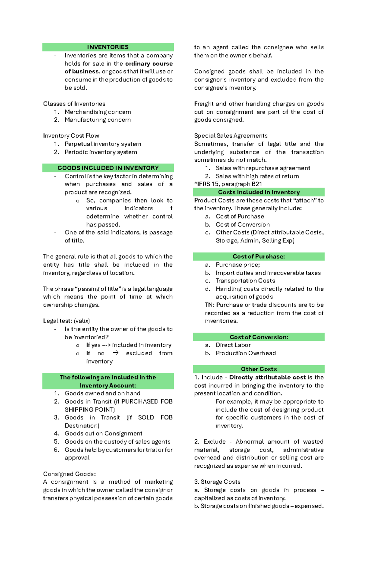 Inventory Discussion Outline - INVENTORIES Inventories are items that a ...