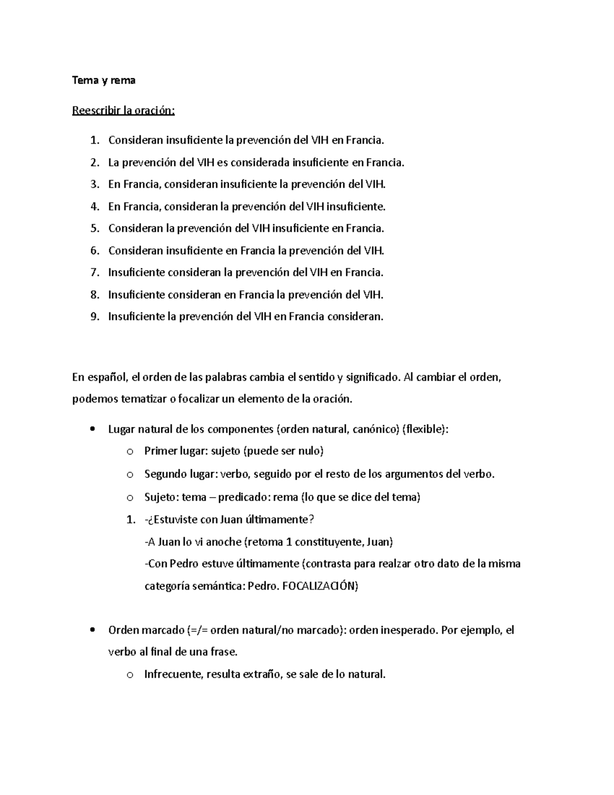 Notas de tema y rema - Apuntes de clase de estructuras comparadas sobre ...