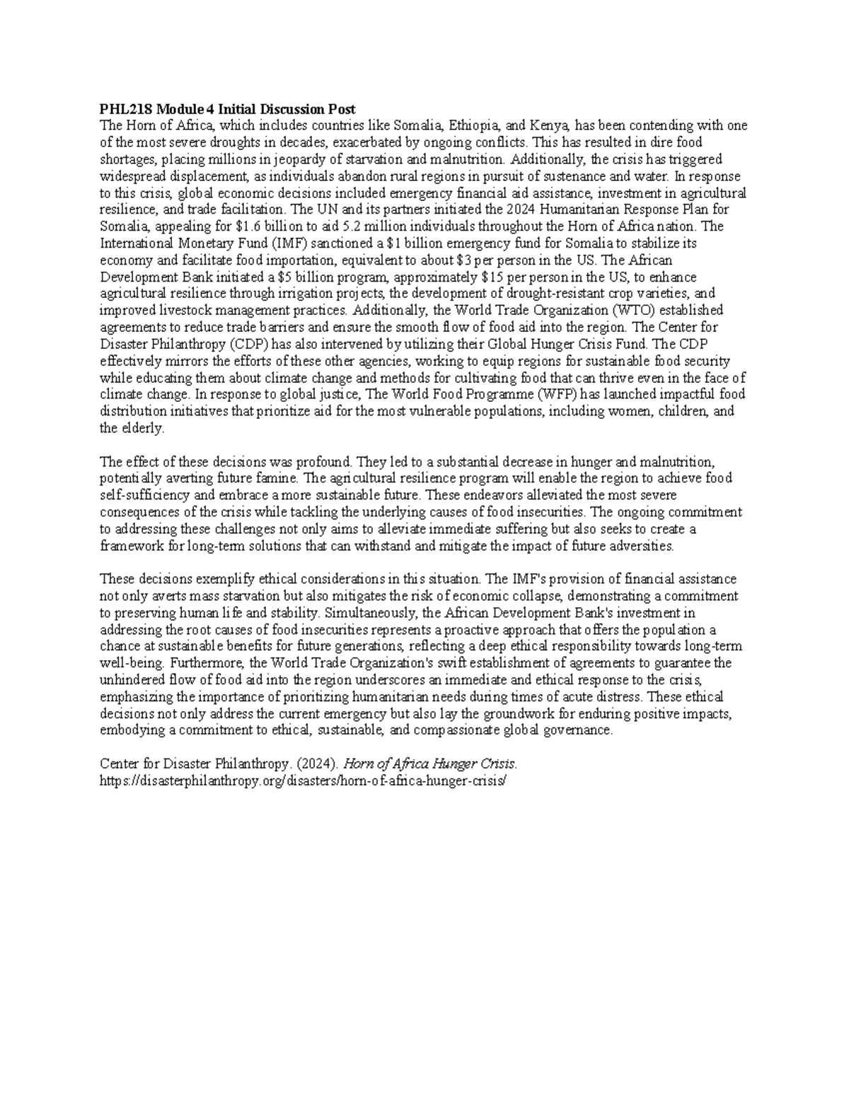 PHL218 4-1 Initial Discussion Post - PHL218 Module 4 Initial Discussion ...
