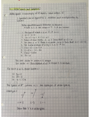 MATH 341 Linear Algebra Ch 1 Theorems - Chapter 1 Section and Keywords ...