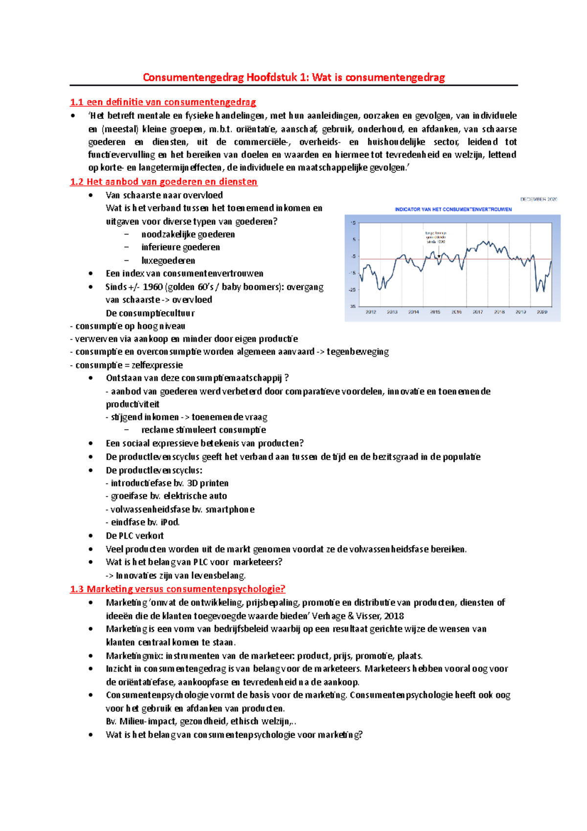 Consumentengedrag samenvatting - Odisee - Studocu