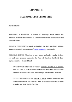 Chapter 3 - lecture notes - CHAPTER III CELL STRUCTURE & FUNCTION ...
