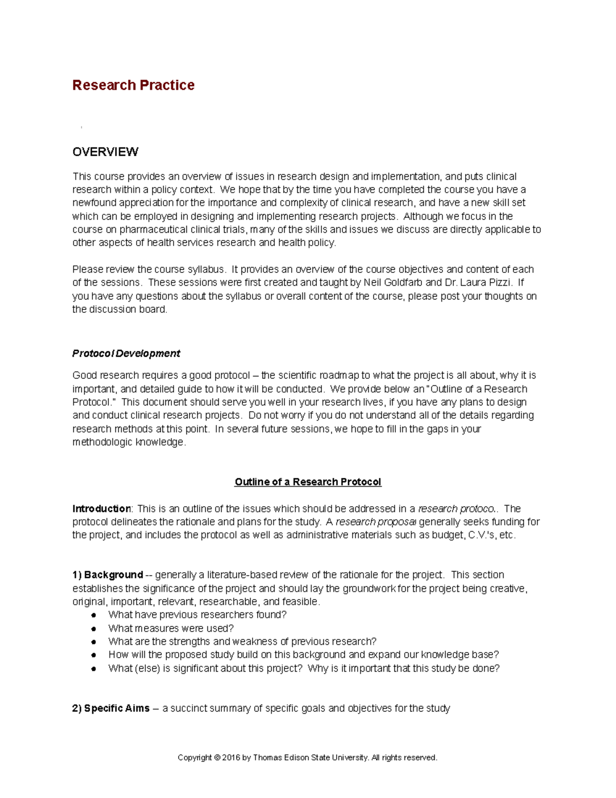 Research Methods - Research Practice OVERVIEW This course provides an ...