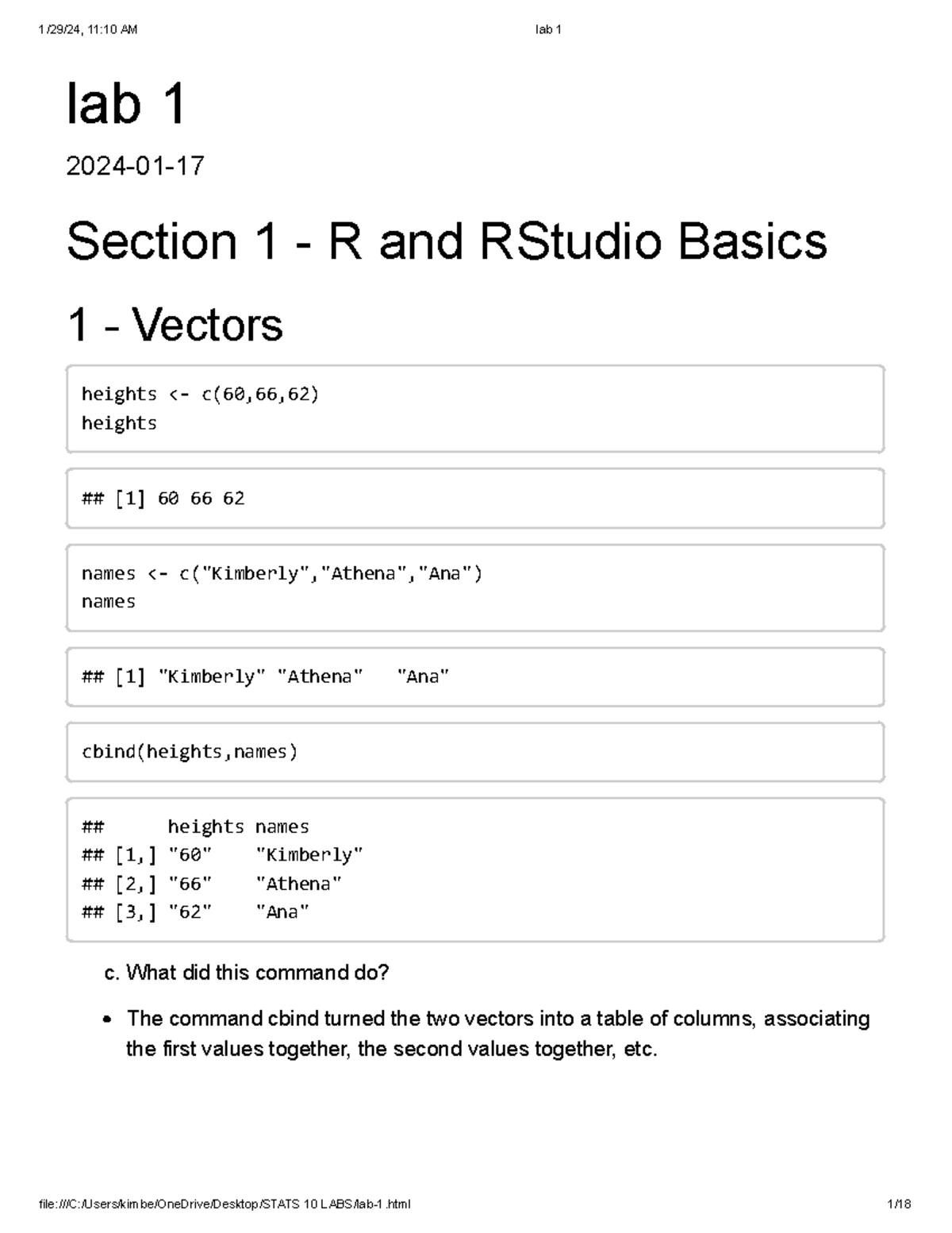 Lab 1 - Kimberly Carrillo Garcia - lab 1 2024-01- Section 1 - R and ...