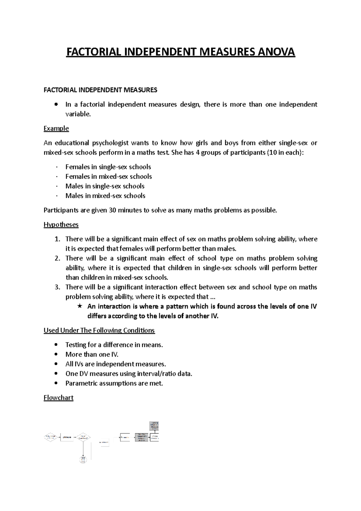 Factorial Independent Measures Anova - FACTORIAL INDEPENDENT MEASURES ...