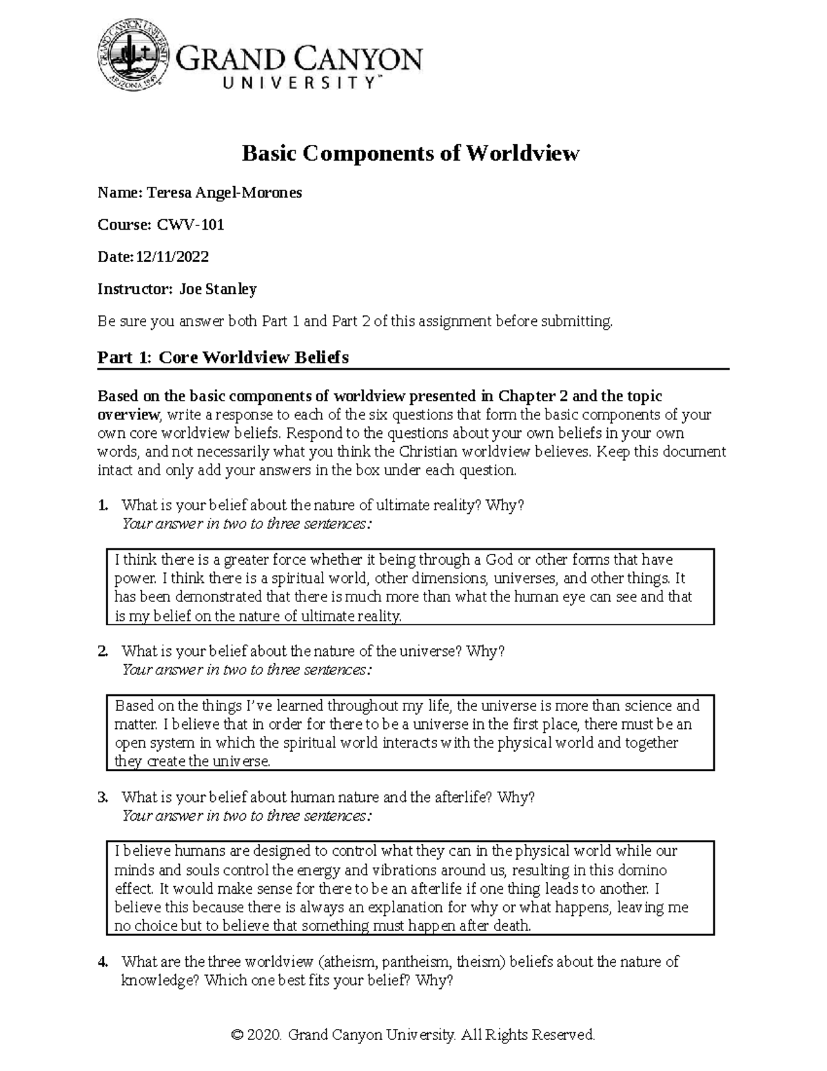 Basic Components Of Worldview 12112022 2 - Basic Components of ...