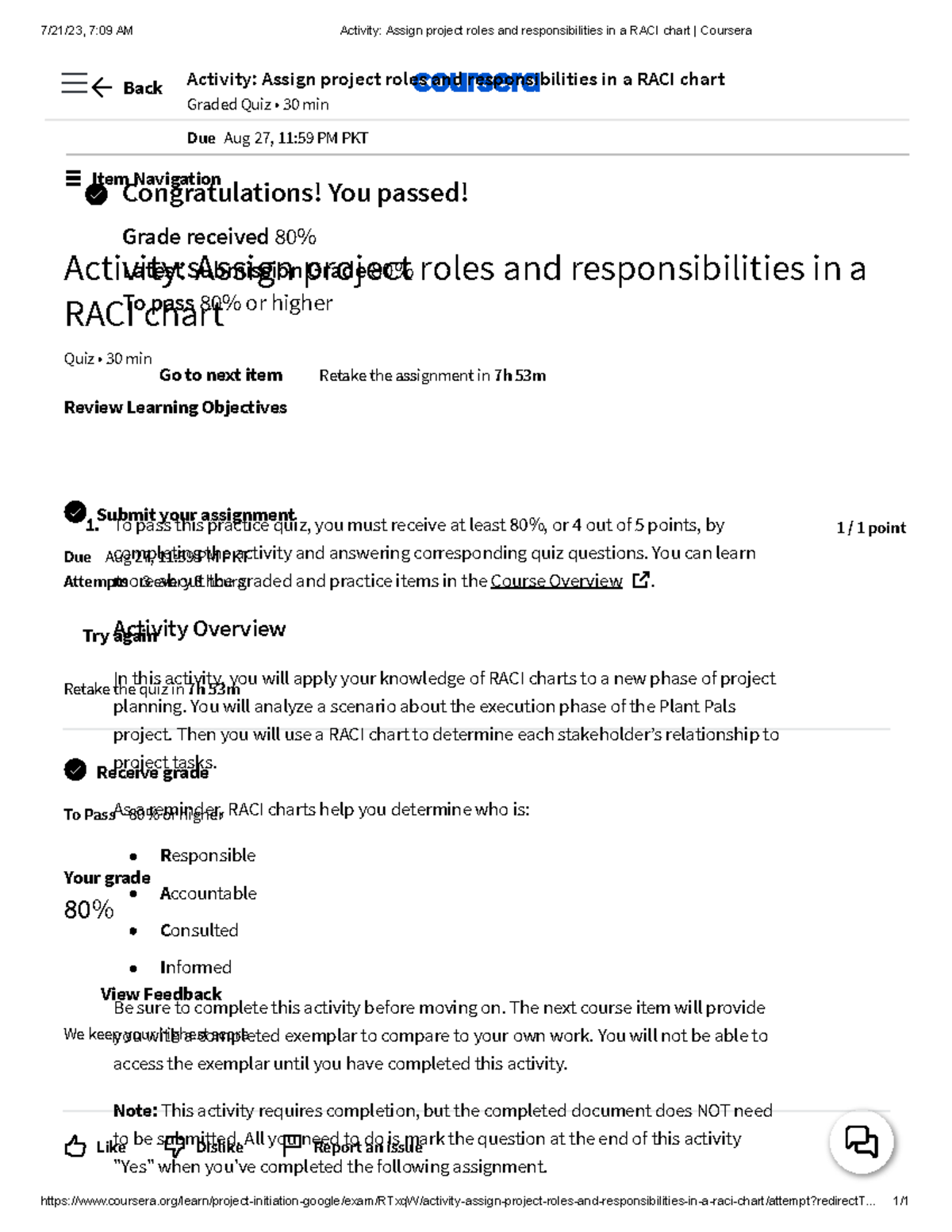 Activity Assign project roles and responsibilities in a RACI chart ...