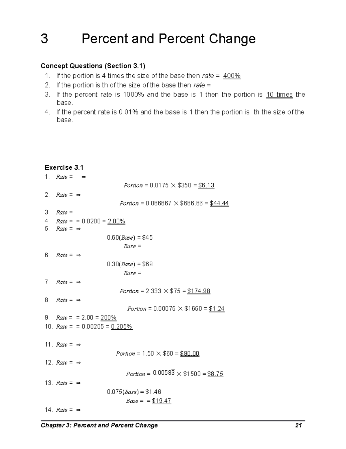 Jerome Worswick 10e ISM CH03 - 3 Percent and Percent Change Concept ...