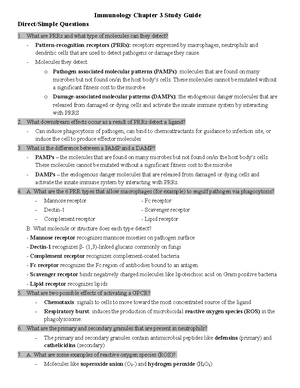 Immunology Chapter 2 Study Guide - Immunology Chapter 2 Study Guide ...