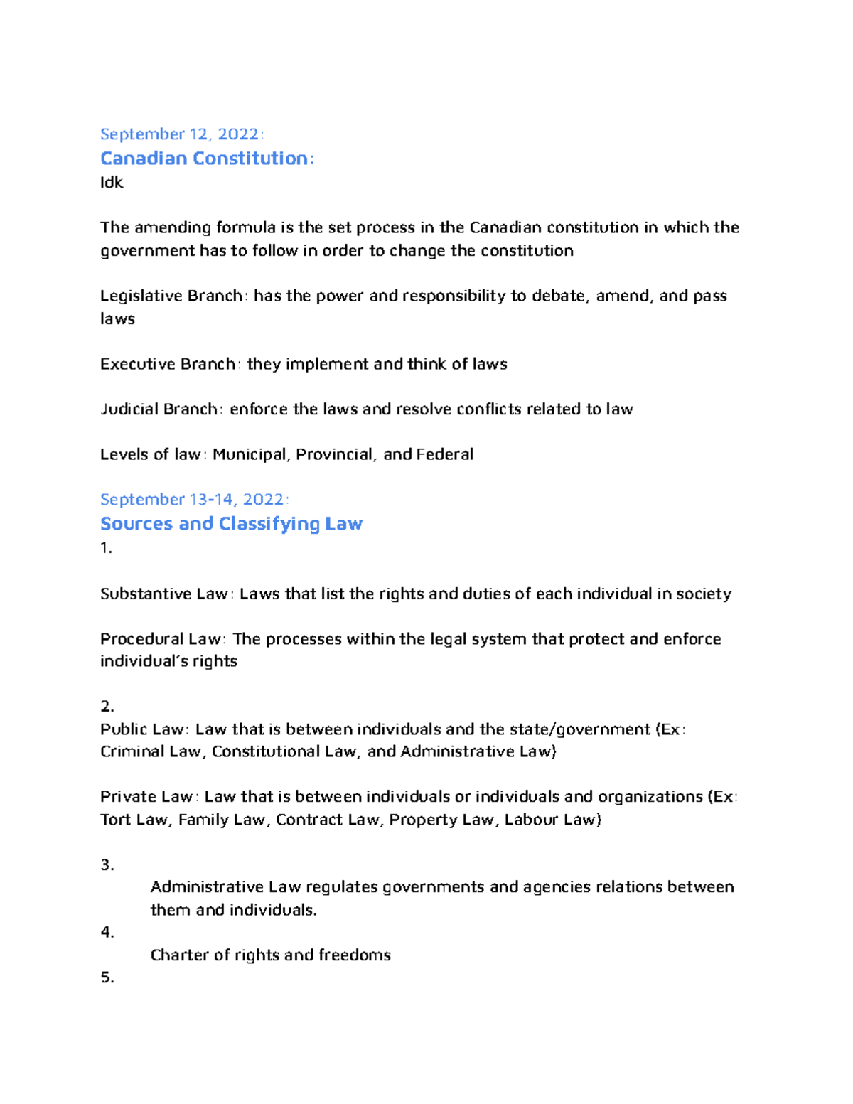Law Unit 1 Notes - Goes in depth of unit 1 of law and makes you ...