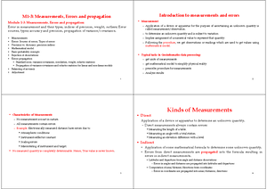 M3-1 Elevation Measurement Principles - M3-1: Elevation measurements ...