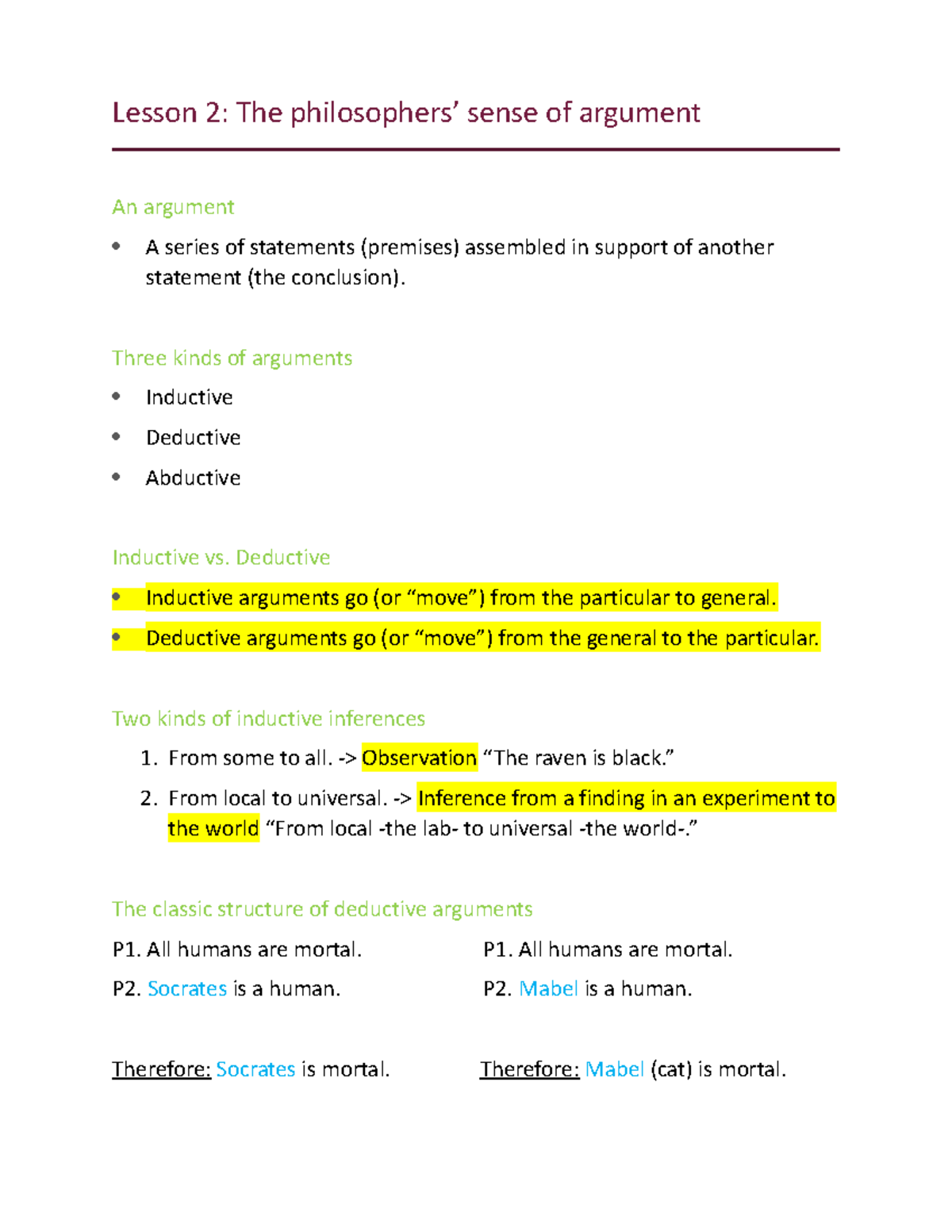 The philosophers' sense of argument - Three kinds of arguments ...