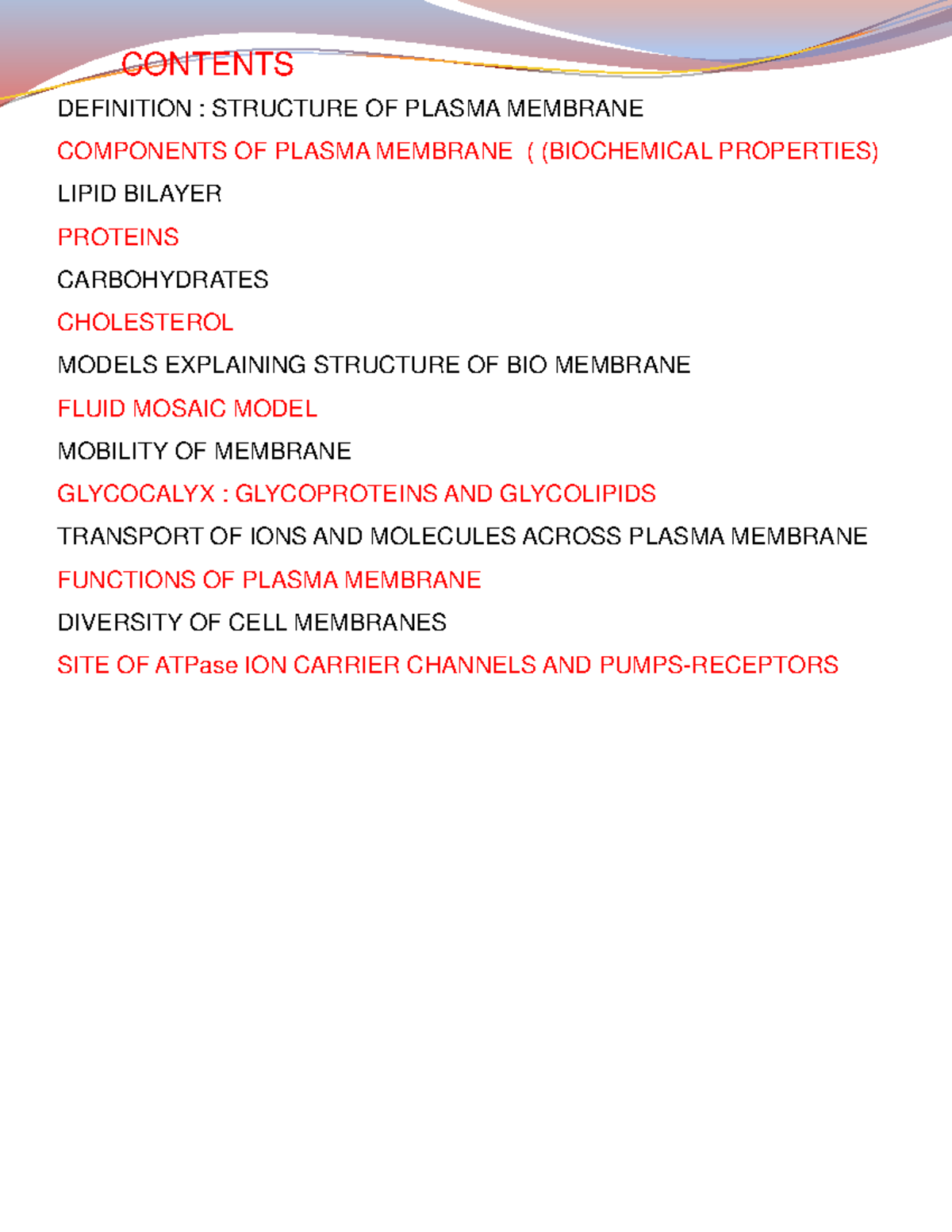 U1 pdf2 - lecture notes - CONTENTS DEFINITION : STRUCTURE OF PLASMA ...
