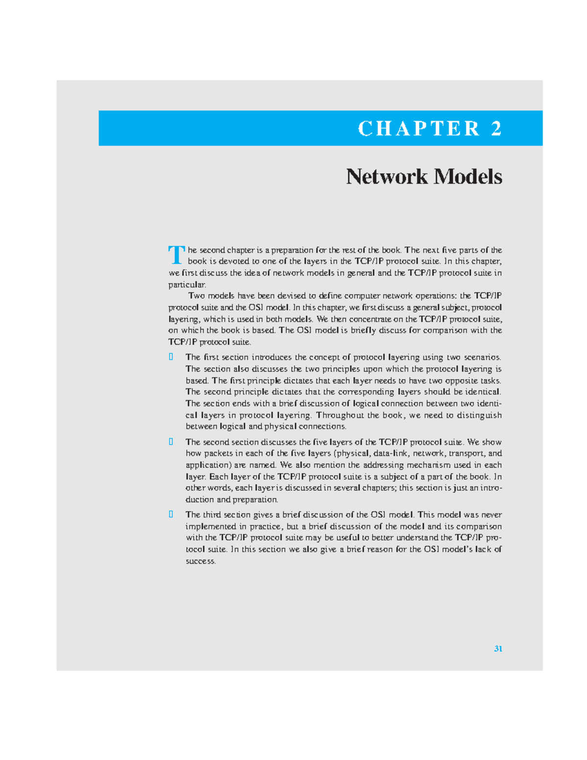 Chapter 02 - Network Models - 31 C H A P T E R 2 Network Models he ...