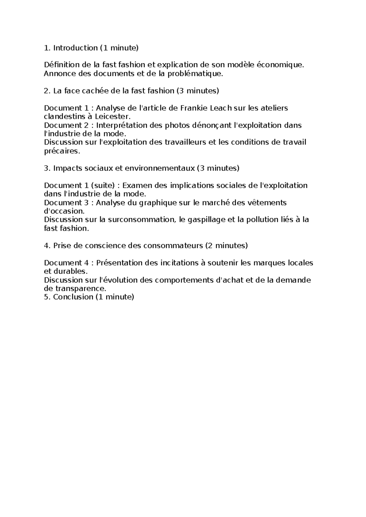 Plan AMC - le plan de mon oral d'amc - Introduction (1 minute ...