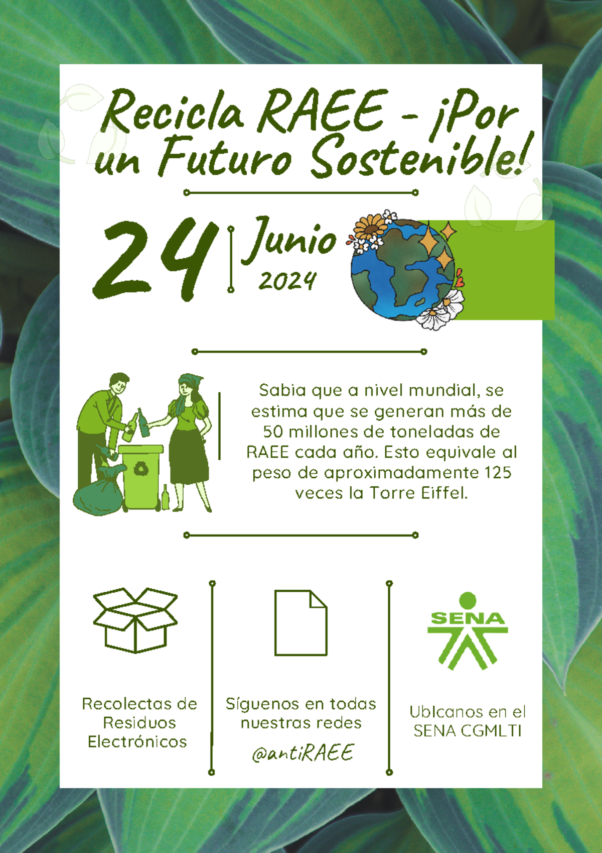 Flyer Campaña de reciclaje ilustrado verde - Actualización del Sistema ...